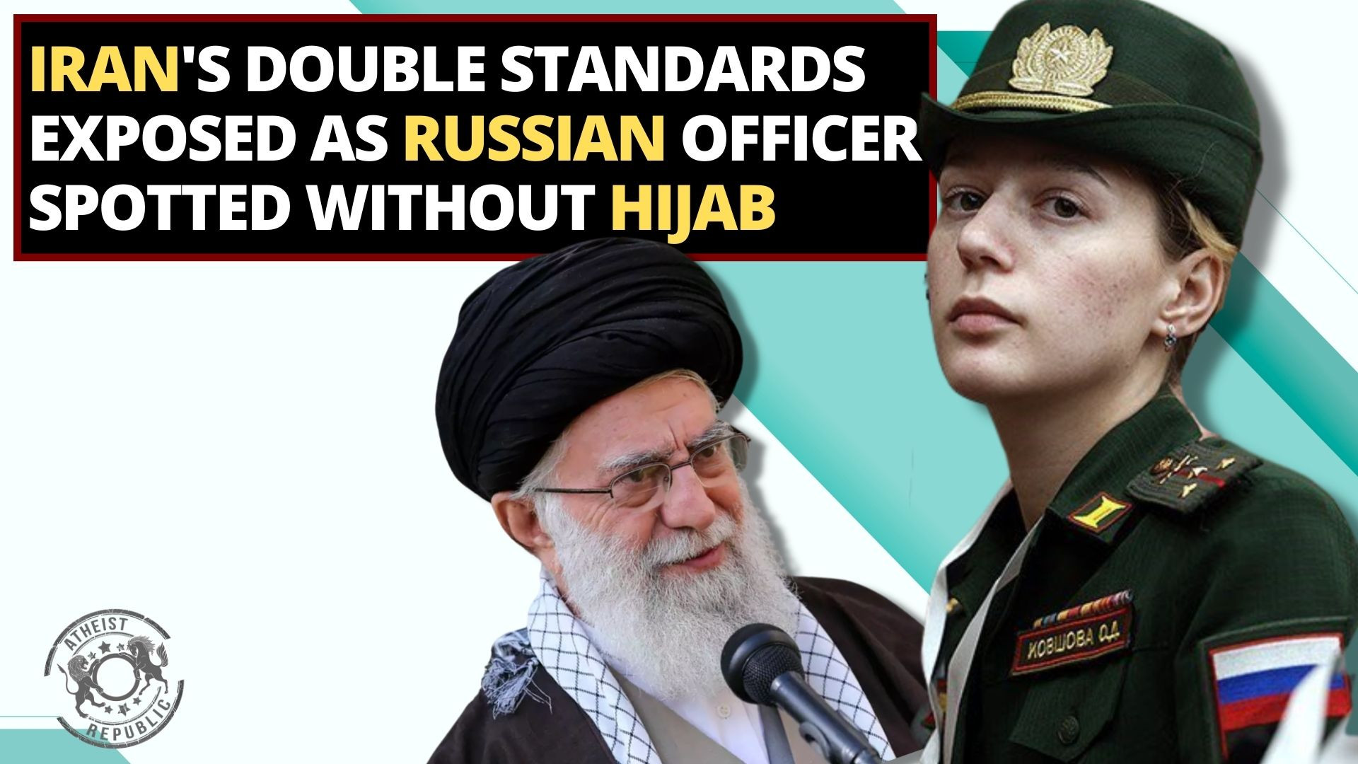 Iran's Double Standards Exposed as Russian Officer Spotted without Hijab