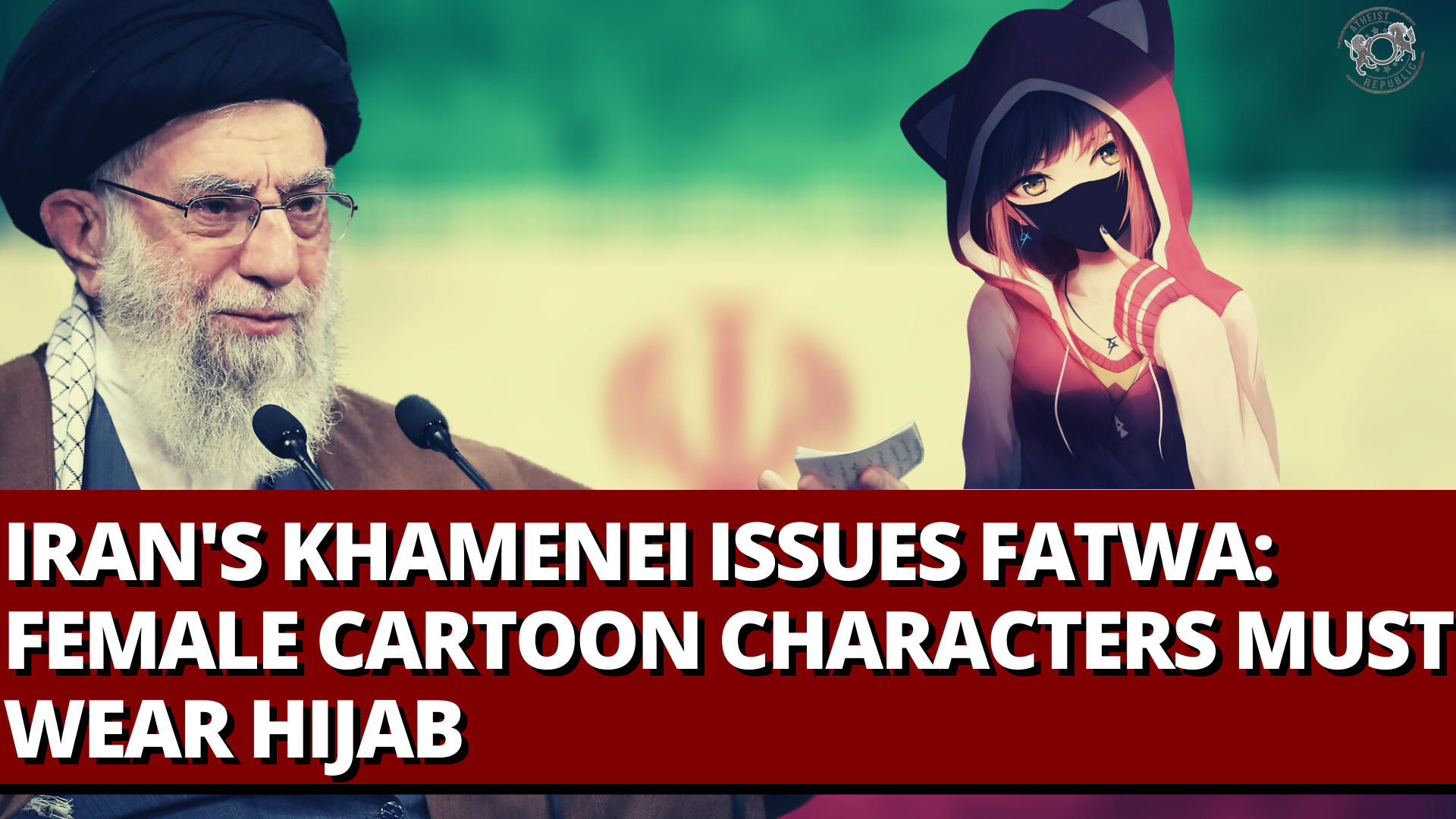 Iran's Khamenei Issues Fatwa: Female Cartoon Characters Must Wear Hijab