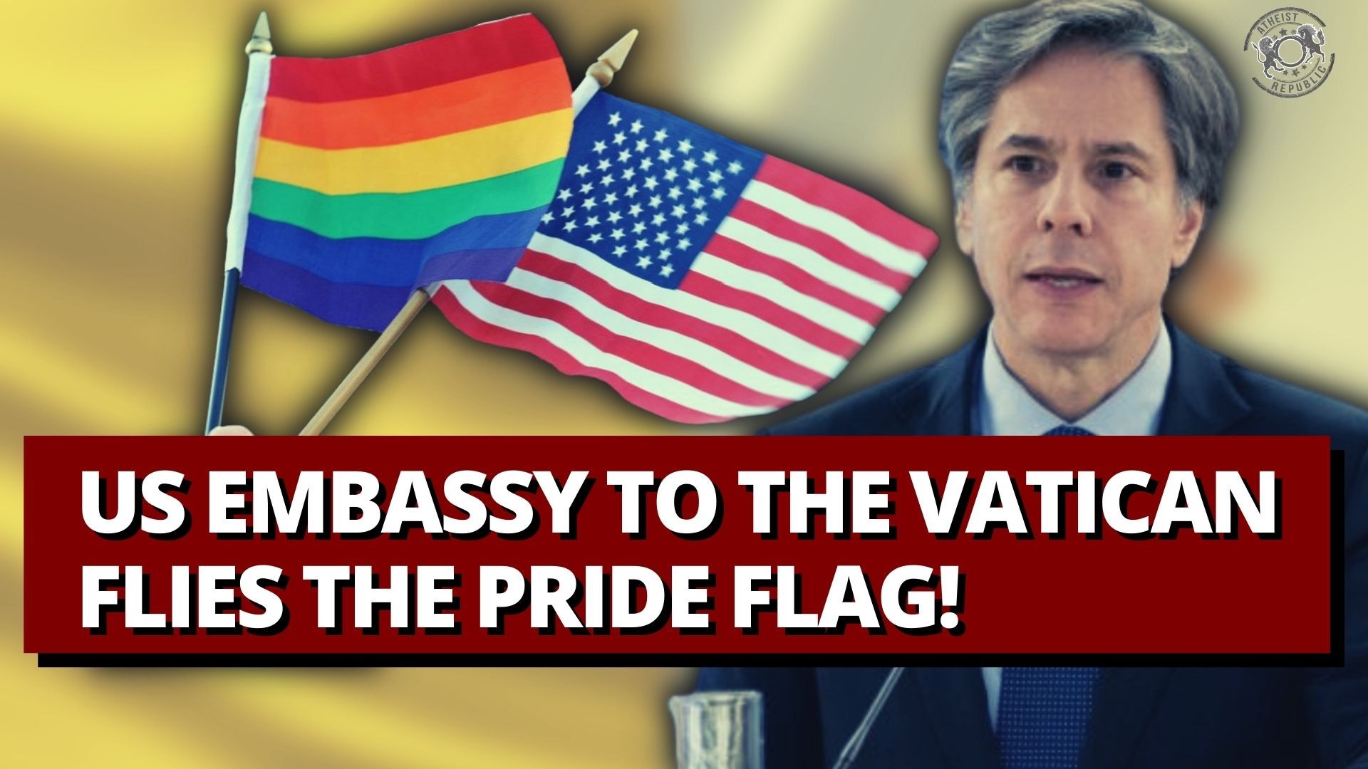 US embassy to the Vatican flies the Pride flag!
